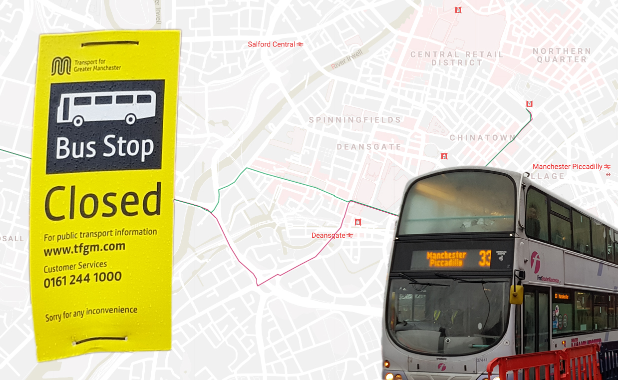 Service 33 from Salford changes route – journeys to city centre affected