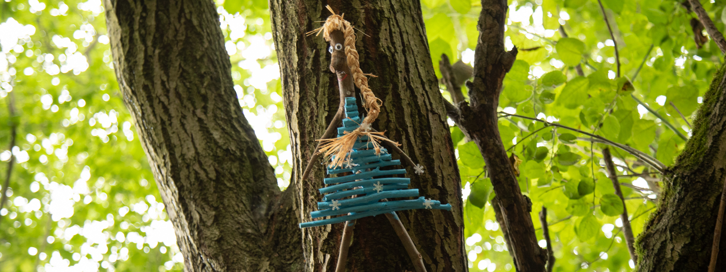 Linear Park Woods Stickman creations enchant children and families ...
