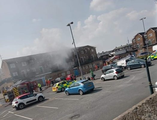 Firefighters tackle blaze at Little Hulton Shopping Precinct | Salford Now