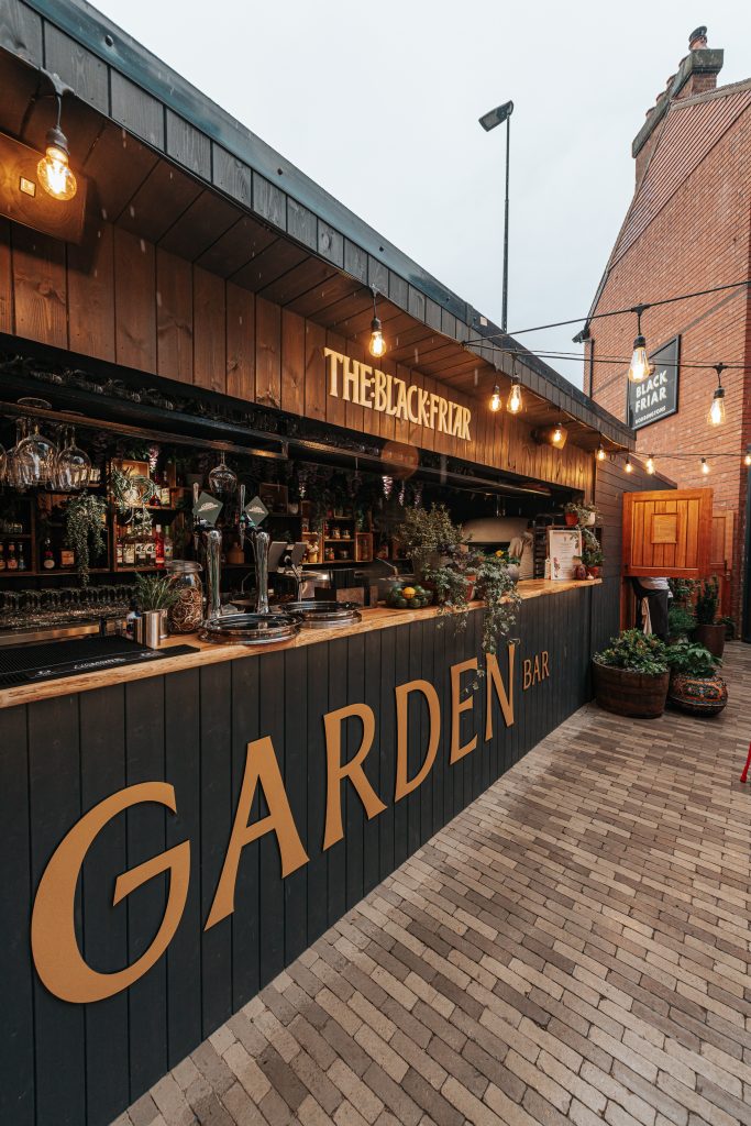 The Black Friar pub opens new garden bar