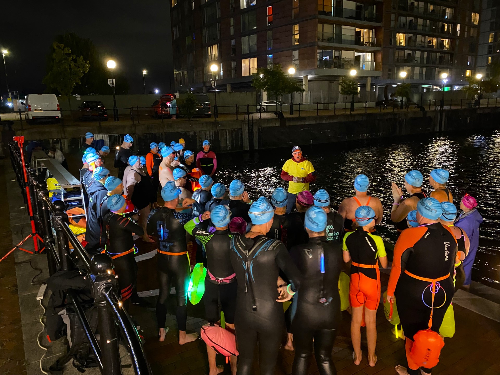 Glowing praise for Salford Quays' Neon Swim