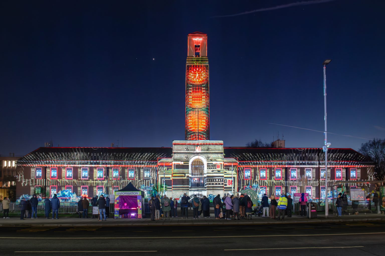 Salford residents visually stunned as the Swinton Ark is illuminated ...